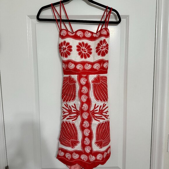 FARM Rio | Dresses | Farm Rio Ainika Shell Print Linen Minidress | Poshmark